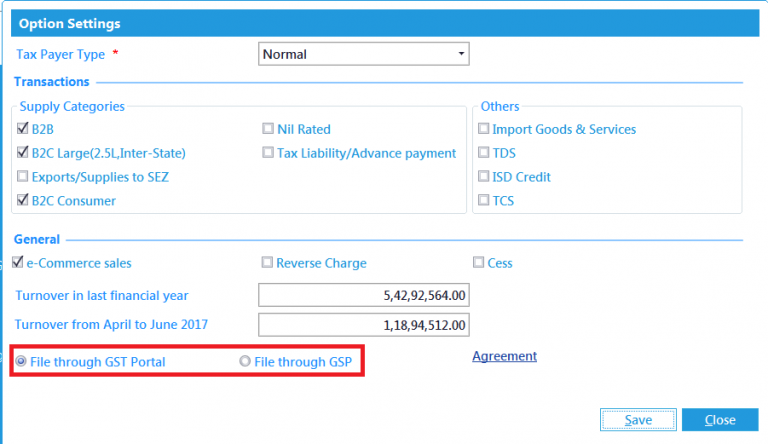 GSTR-1 JSON creation and upload using Saral GST - Step 2